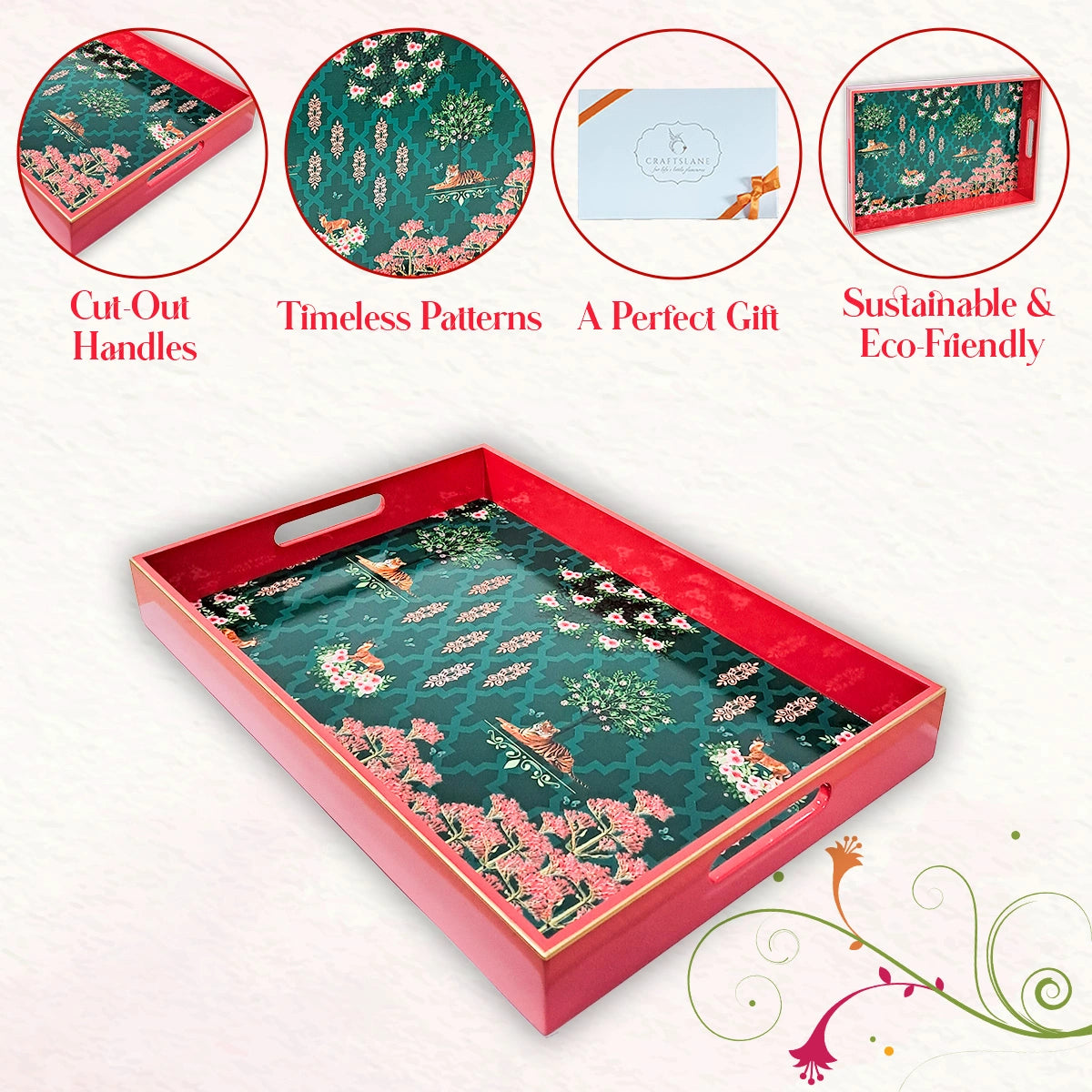 Magnificent Nature Trays 15"x10"x1.75" | Ideal for Serving or Décor ...